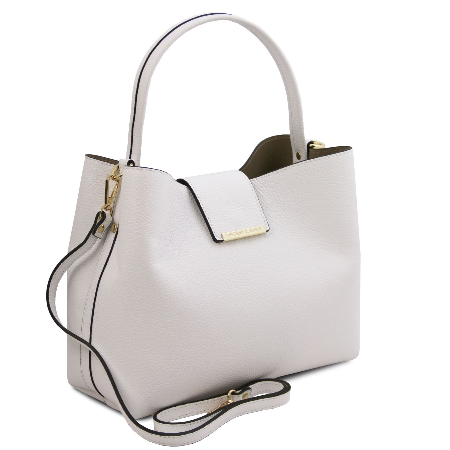 Clio Leather Secchiello bag White TL142356